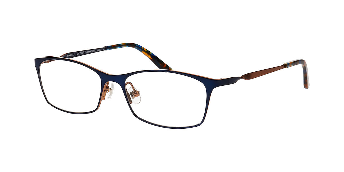 Prodesign Twist 1 9021 Rectangle Blue Frame Eyeglasses ...
